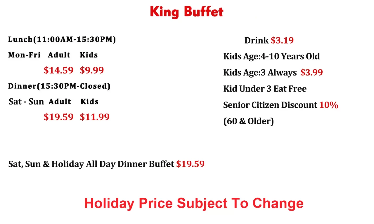 King Buffet - Buffet Restaurant | Online Order | Colorado Springs | CO